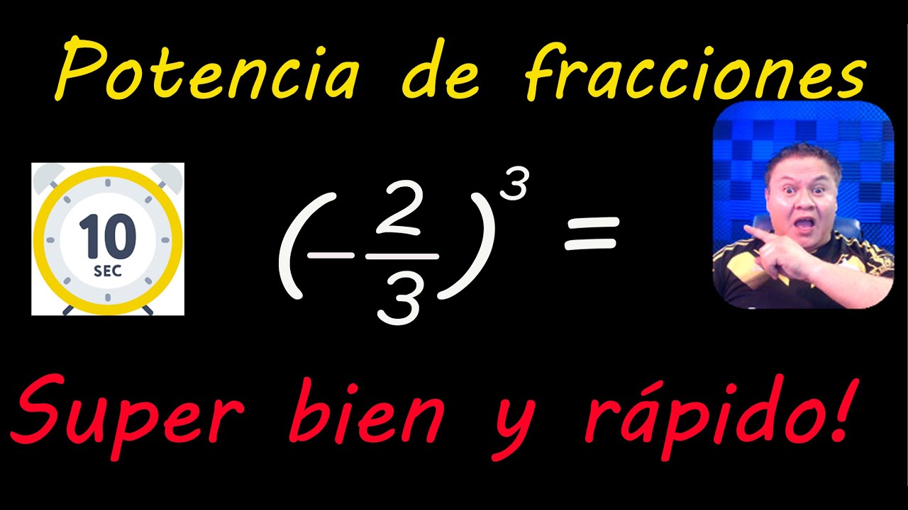 Potencia de fracciones con exponente positivo - YouTube