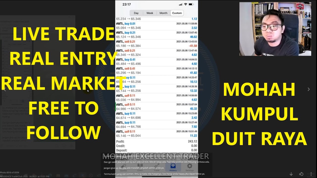 (( LIVE TRADE )) 6 Mei : Real Entry Mohah , Tips, Panduan utk ikut Live ...