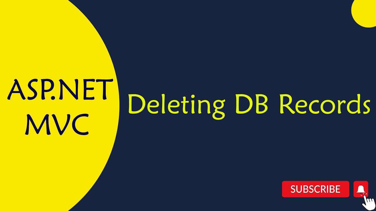 45 Asp Mvc Deleting Database Records In Telugu Youtube