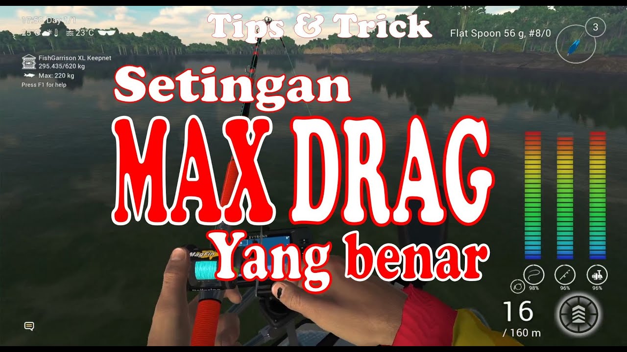 Cara setting MAX DRAG yang Benar #fishingplanet Indonesia - YouTube