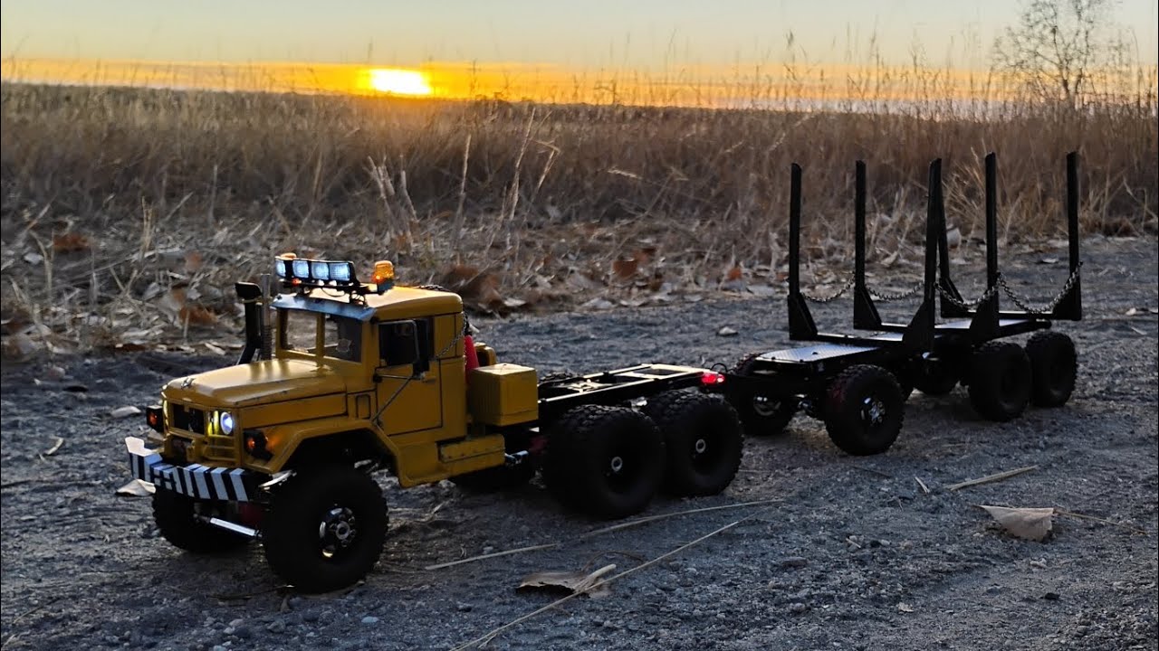 WPL B16 (M35A2) Logging Trailer Build Test with Scout Kyosho Mini Z 4x4 ...