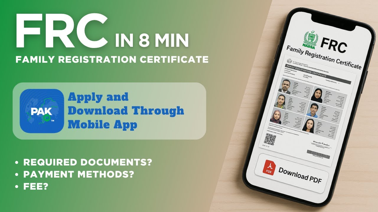 How to Apply Nadra FRC Online in 2025 | STEP BY STEP Process | Family ...