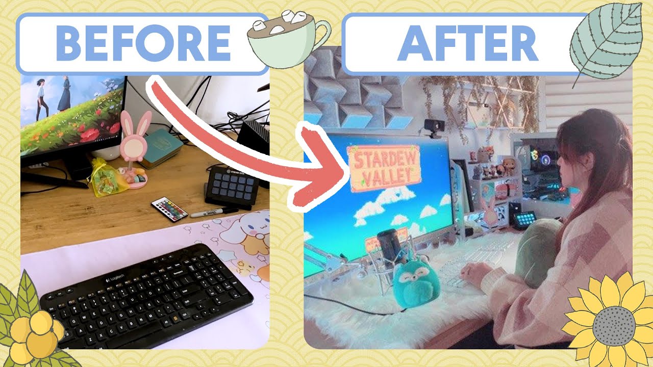 My $200 Cozy Gaming Desk Aesthetic Setup | Productivity and Mindset ...