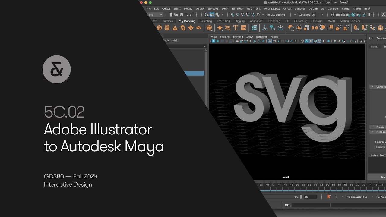 5C.02 — Adobe Illustrator to Autodesk Maya - YouTube