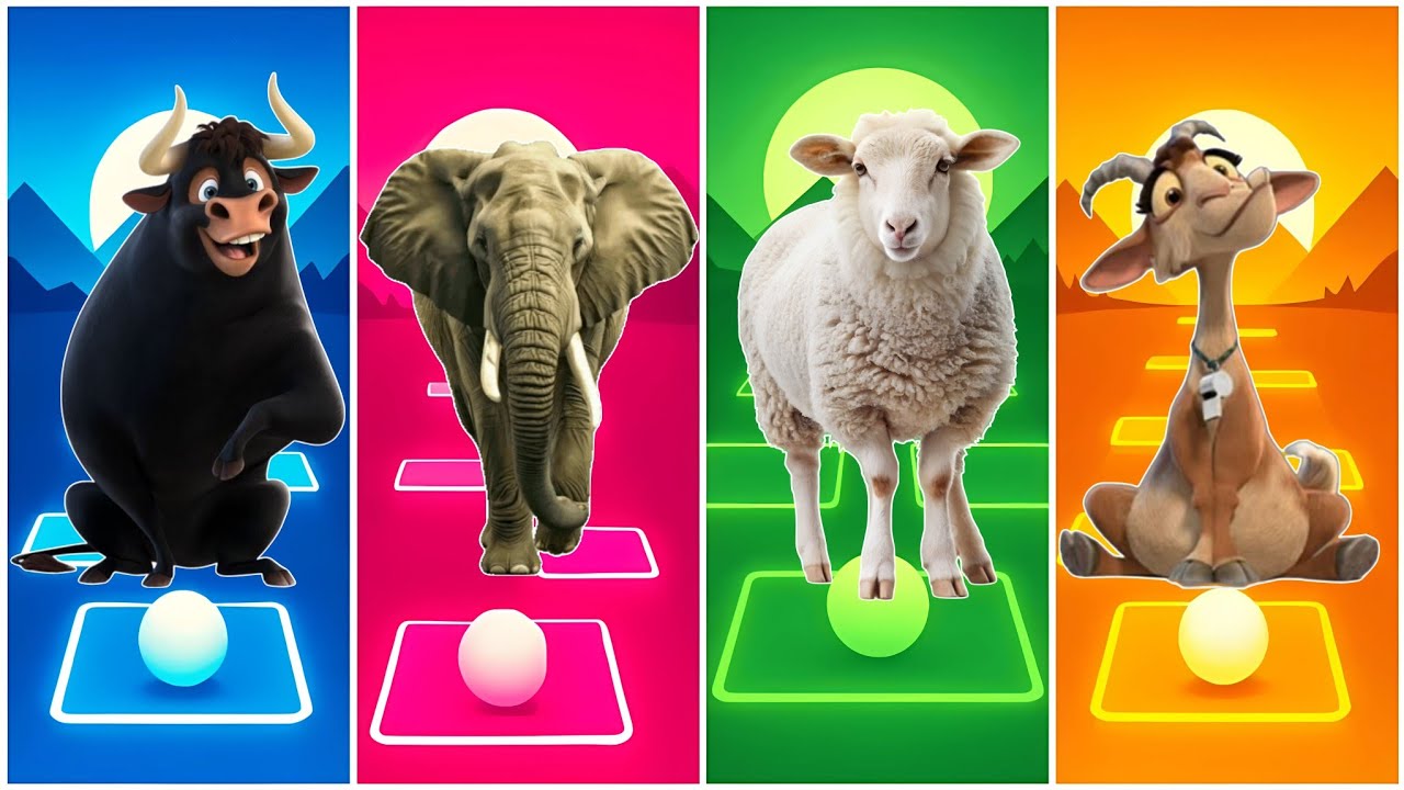 Funny Ferdinand Bull 🐂 🆚 Funny Elephant 🐘 🆚 Funny Sheep 🐑 🆚 Funny Goat ...
