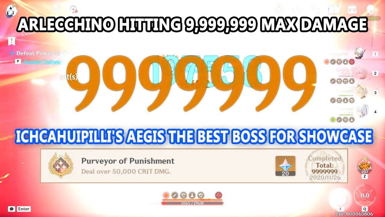 ARLECCHINO HITTING 9,999,999 MAX DAMAGE : Ichcahuipilli's Aegis the ...