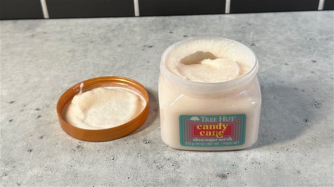Tree Hut Holiday Candy Cane Shea Sugar Scrub - 18 oz jar - YouTube