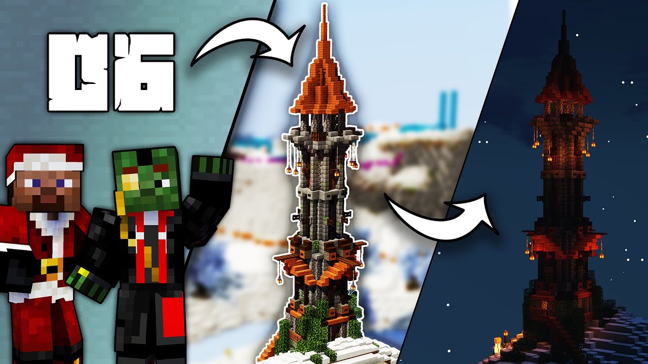 Minecraft Fantasy Turm bauen deutsch 🎄 Minecraft Adventskalender #06 ...