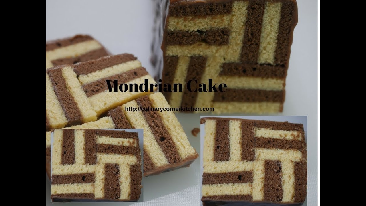 Two Tone Mondrian cake - YouTube