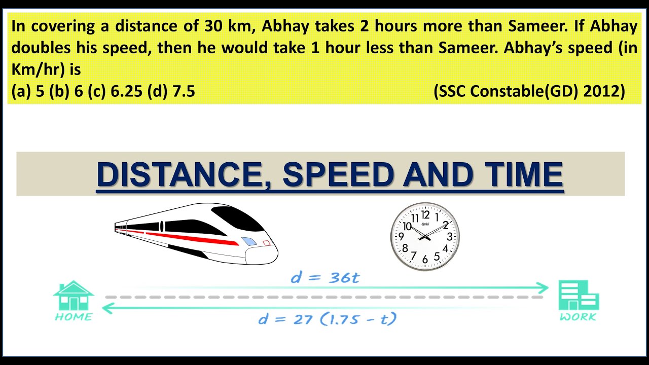 In covering a distance of 30 km Abhay takes 2 hours more than Sameer ...