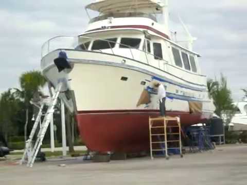 Cheoy Lee 61 In the yard for some work. - YouTube