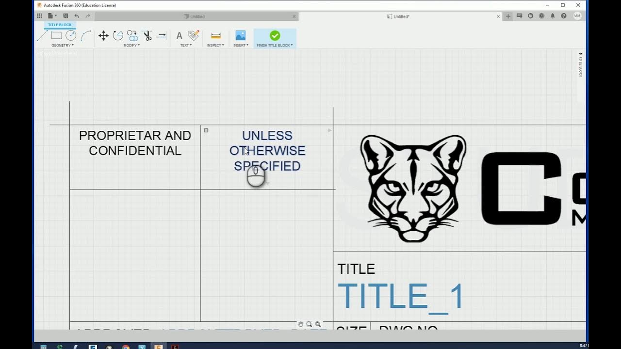 How to create custom title block in Fusion 360 - YouTube