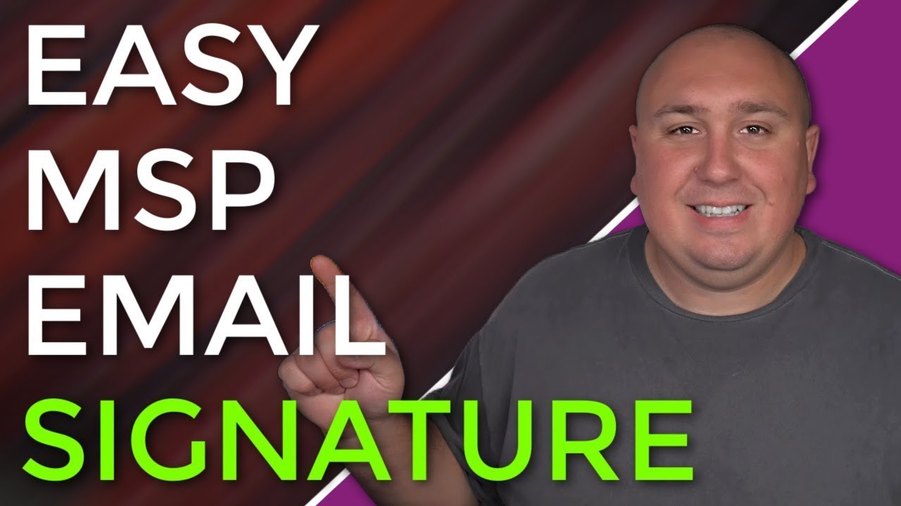 How To Make An AMAZING MSP Email Signature *Tutorial Included* - YouTube