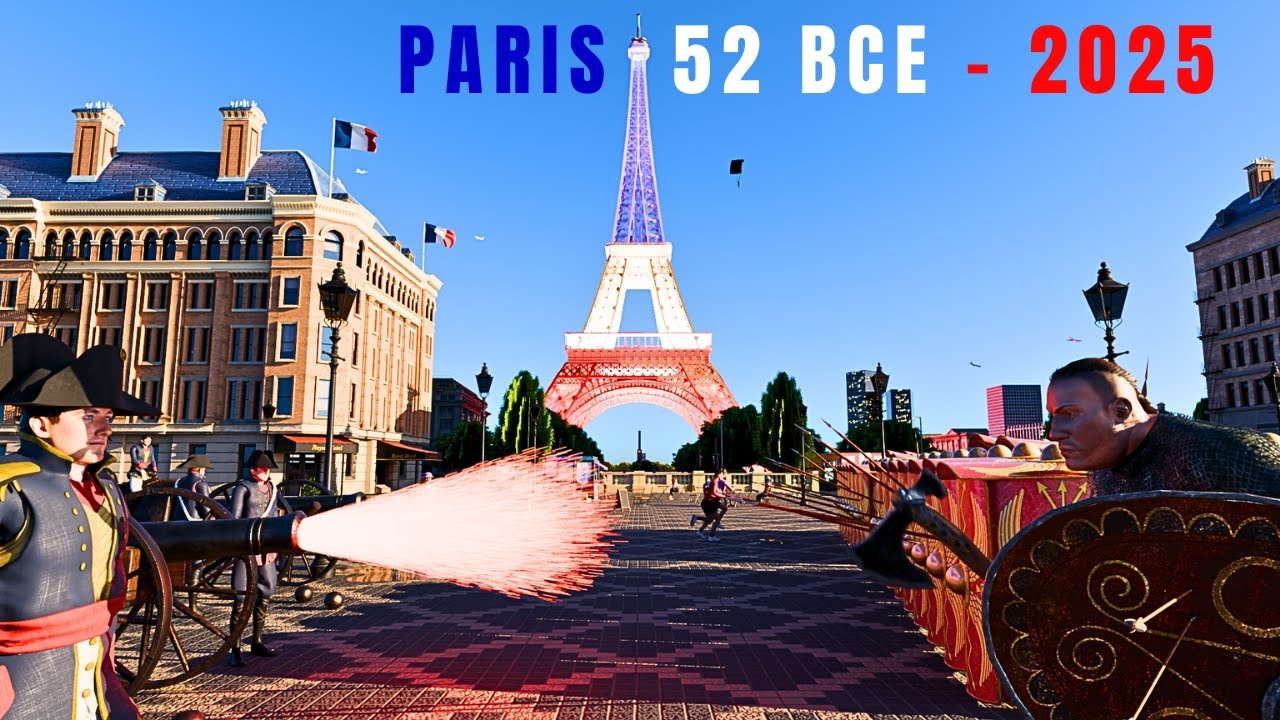 EVOLUTION of Paris 52 BCE - 2025 | 3D Animation - YouTube