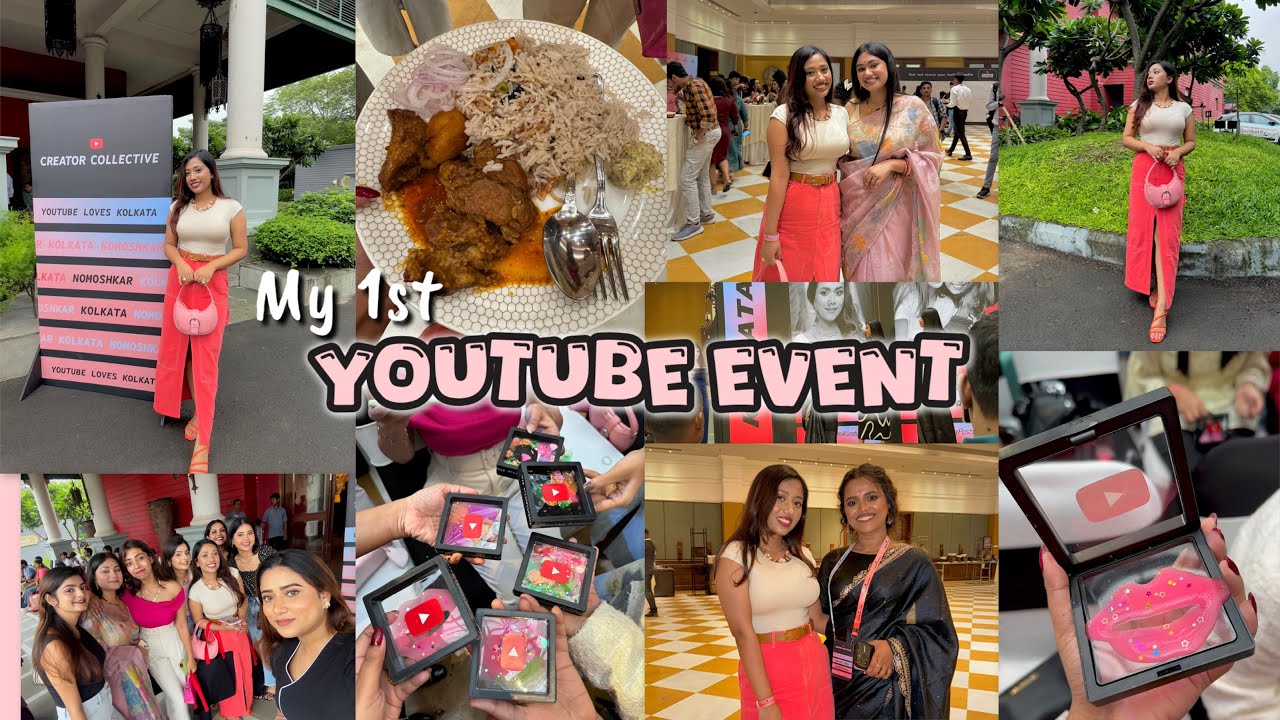 My first YouTube event♥️ YouTube Creator Collective Kolkata 2024| event ...