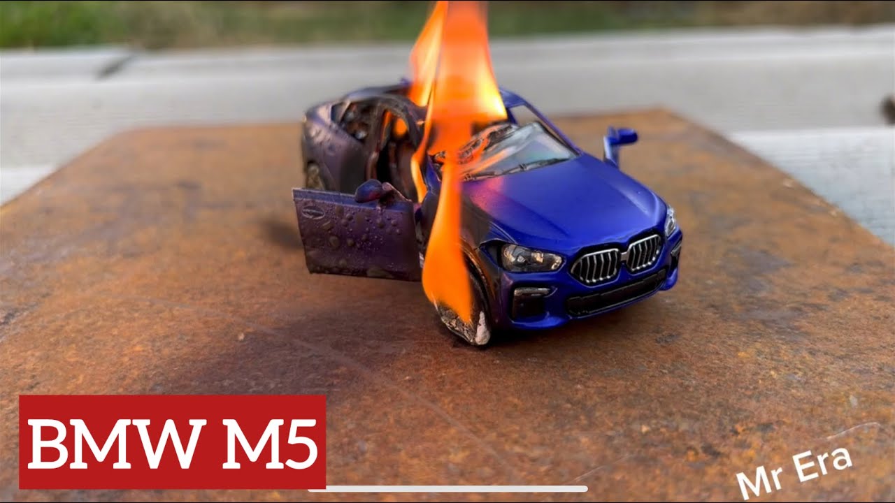 Burning experiment my BMW M5 - YouTube