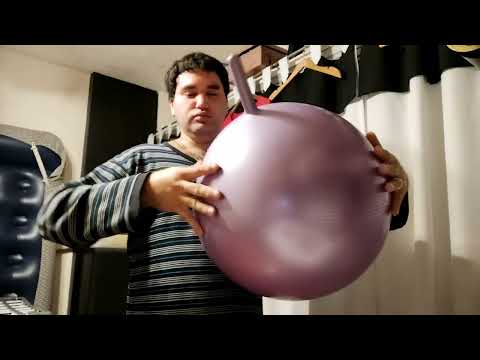 Inflating and deflating my bouncy ball - YouTube