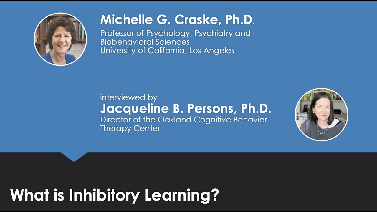 MICHELLE CRASKE - What is Inhibitory Learning? - YouTube
