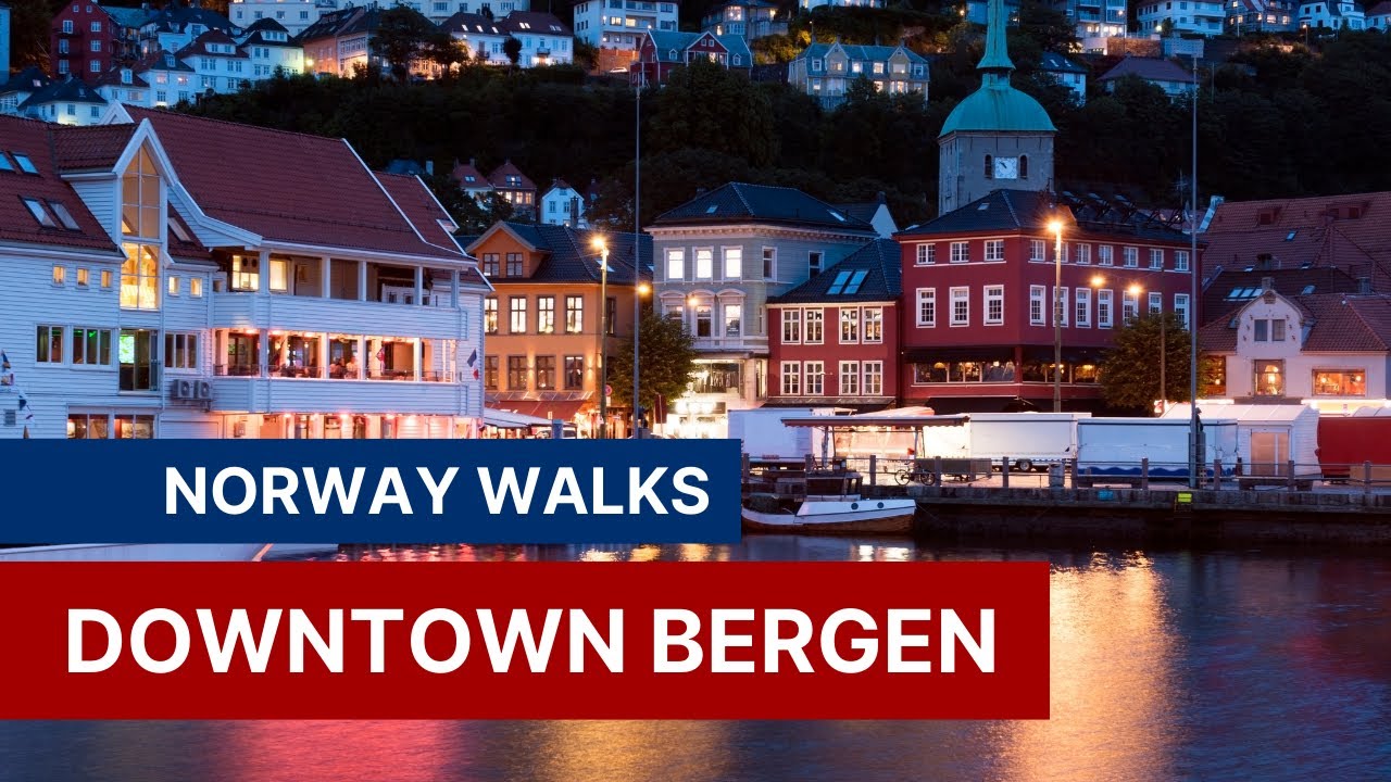 Norway Walks 4K: Central Bergen - Walking Tour of Downtown Bergen ...