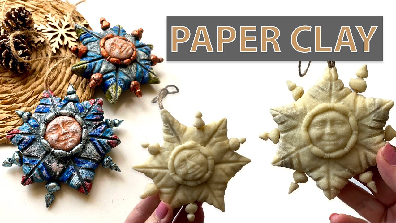DIY 🙌 How to make paper clay. 🎄Christmas papier-mâché toy idea - YouTube