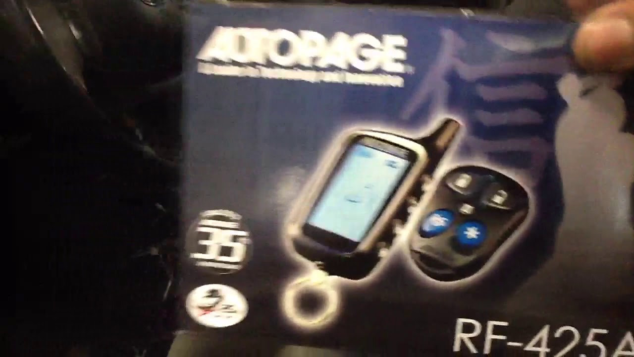 2005 Ford F-250 autopage basic alarm with pager rf-425 - YouTube