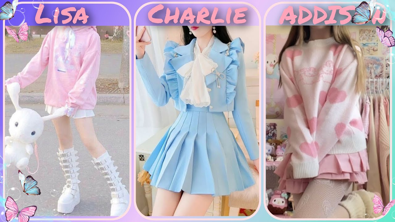 |Lisa Charlie or Addison 💜💚🖤 Korean Aesthetics with my choice|outfits ...