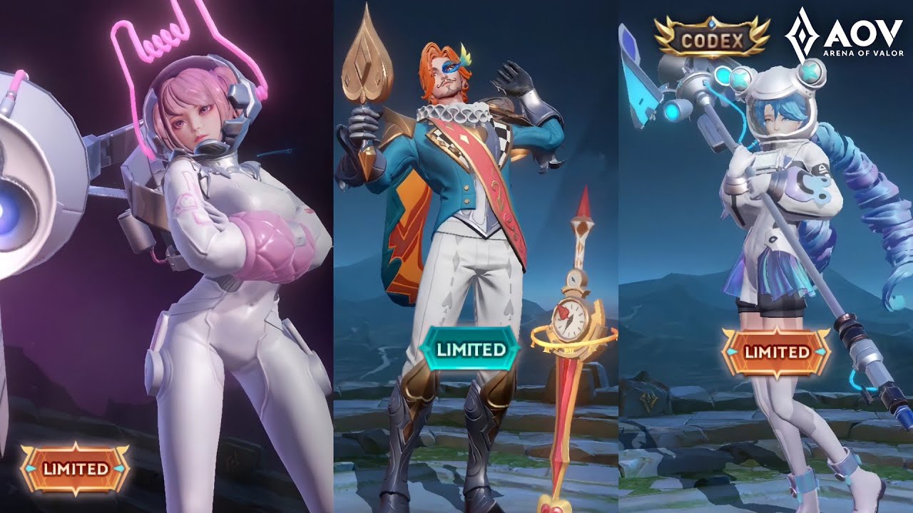 AOV New Skin Codex Xeniel [Valor Pass] Space Walk | Annette, Chapeny, Florentino - Arena of ...