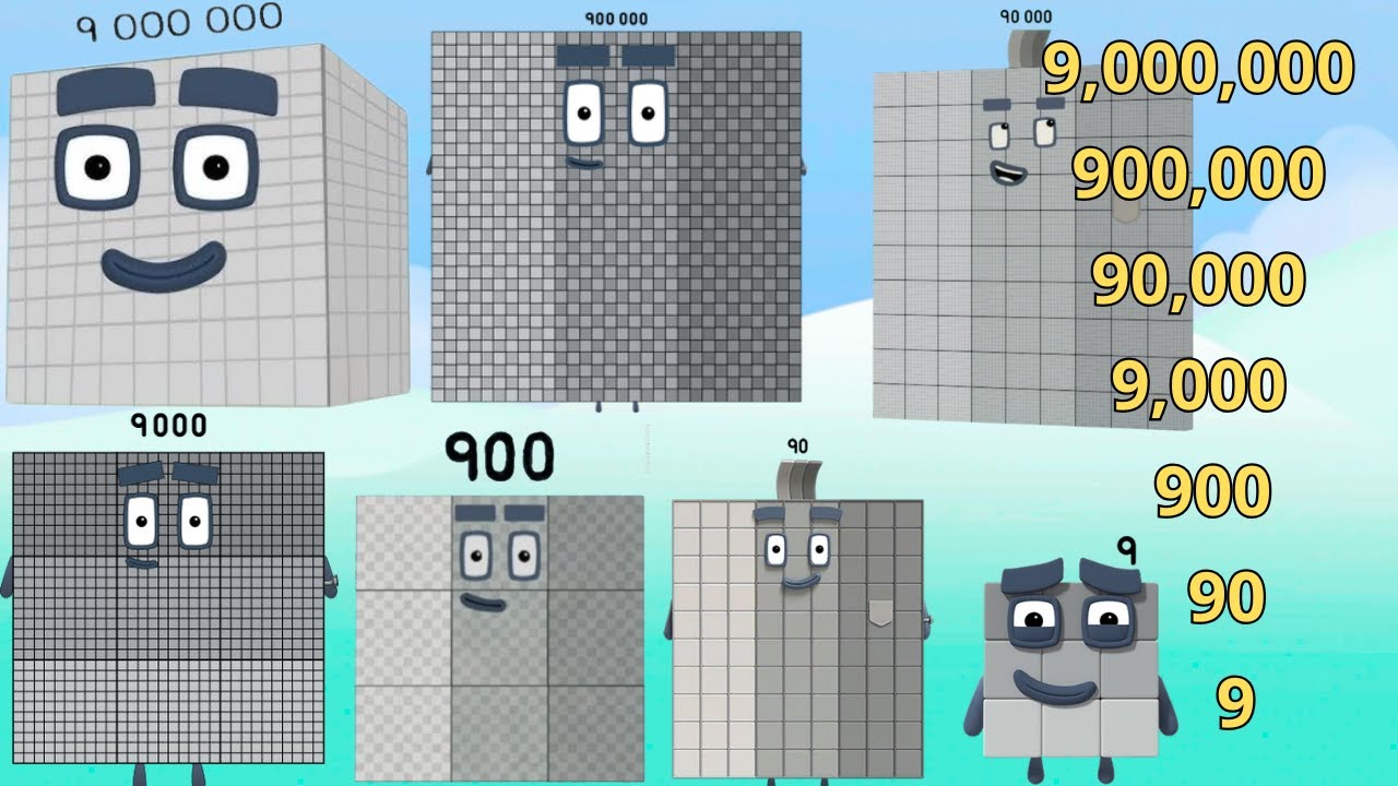 NUMBER BLOCKS FROM BIG TO SMALL GIANT AND TINY NUMBERS LEARN TO COUNT ...