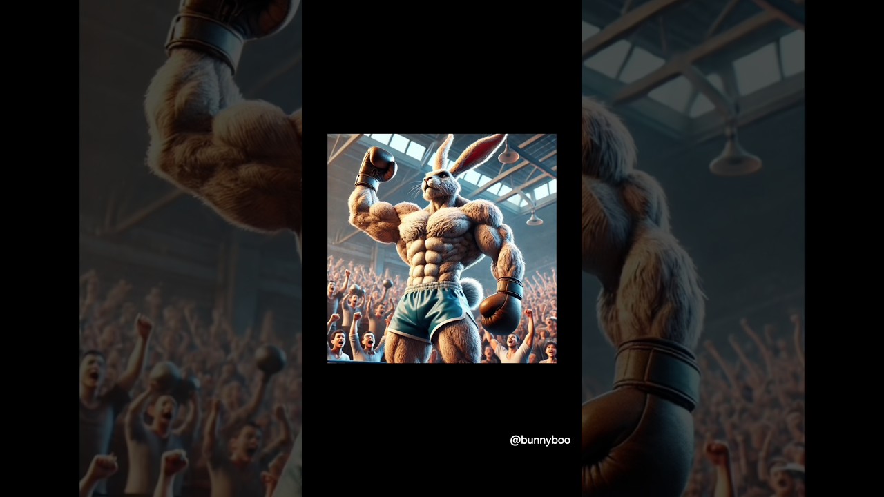 White rabbit fight😪 🆚️ muscular tiger #ai #shorts #cat #bunny #rabbit # ...