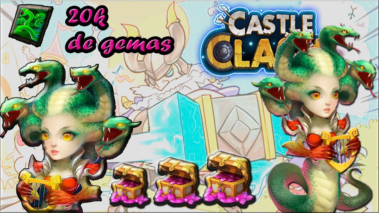 Medusa Castle Clash Roletando gemas castle Clash Embate no castelo ...