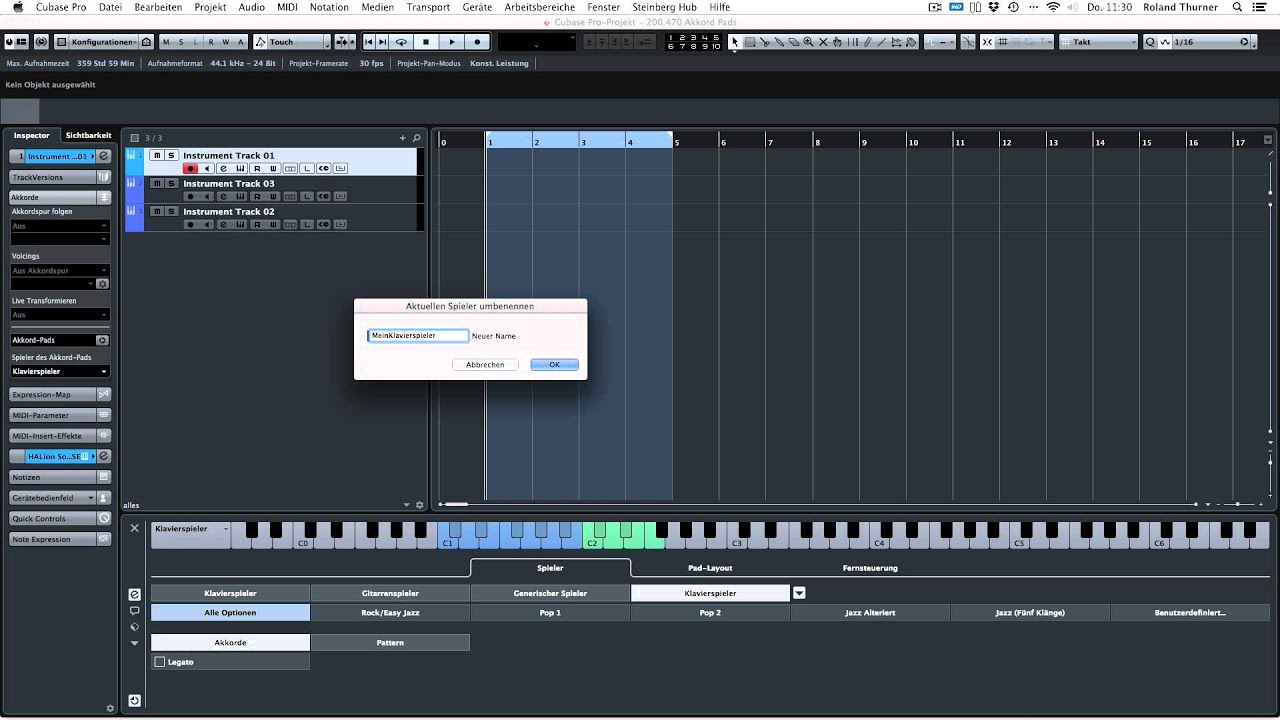 Cubase 8: 20.47 Akkord Pads / Chord Pads - YouTube