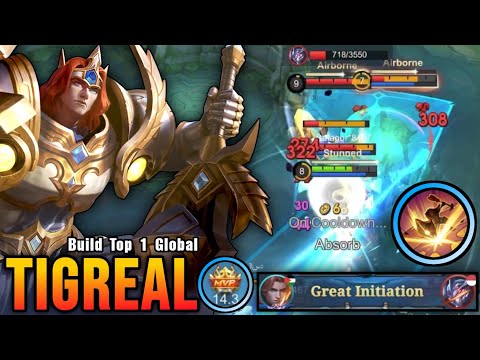NonStop Roam & Gank!! MVP Plays Tigreal Super Annoying CC!! - Build Top 1 Global Tigreal ~ MLBB