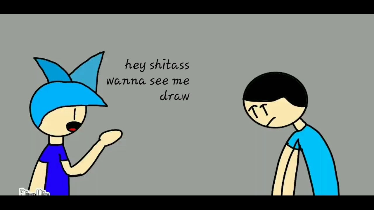 hey shitass wanna see me draw (animation) - YouTube