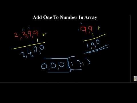 Add One To Number In Array - YouTube