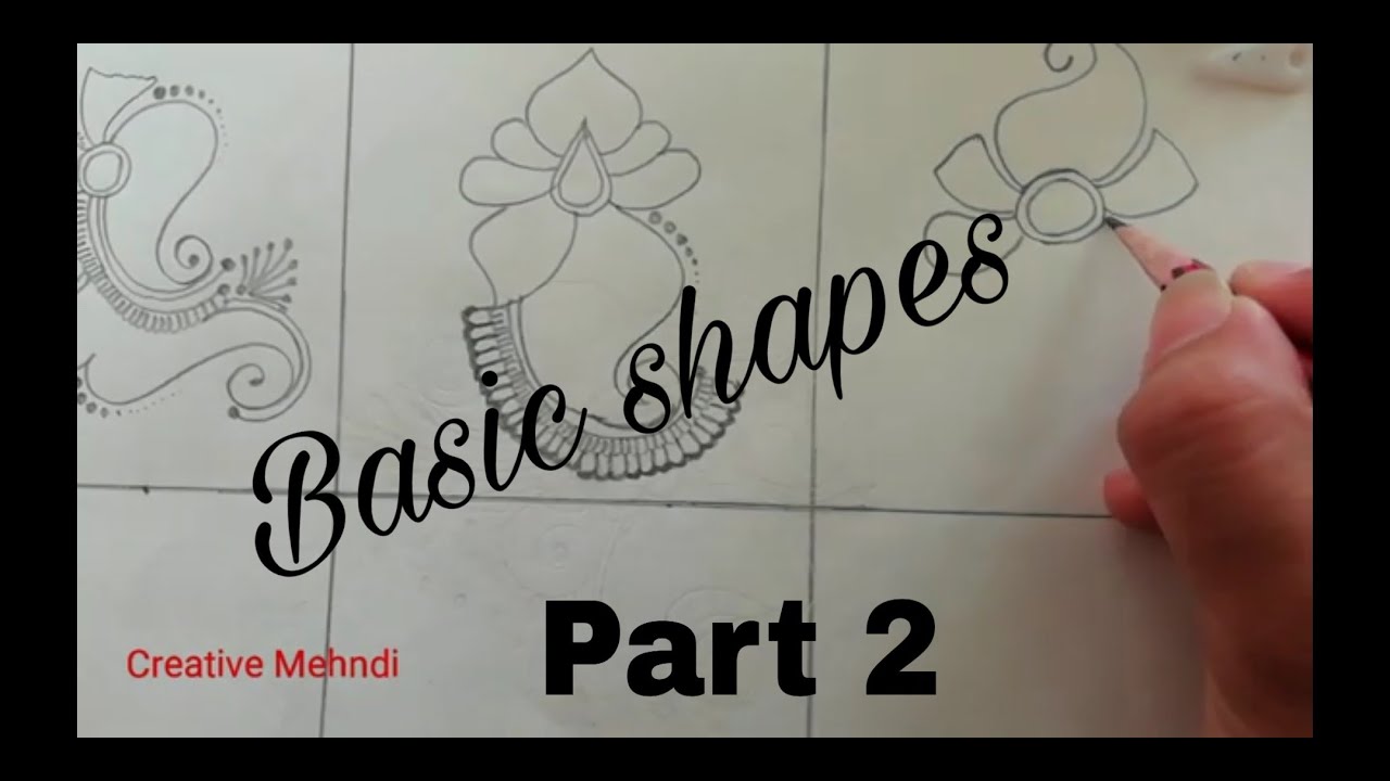 Henna Basic Shapes For Beginners | Easy Mehndi Design With Paper ...