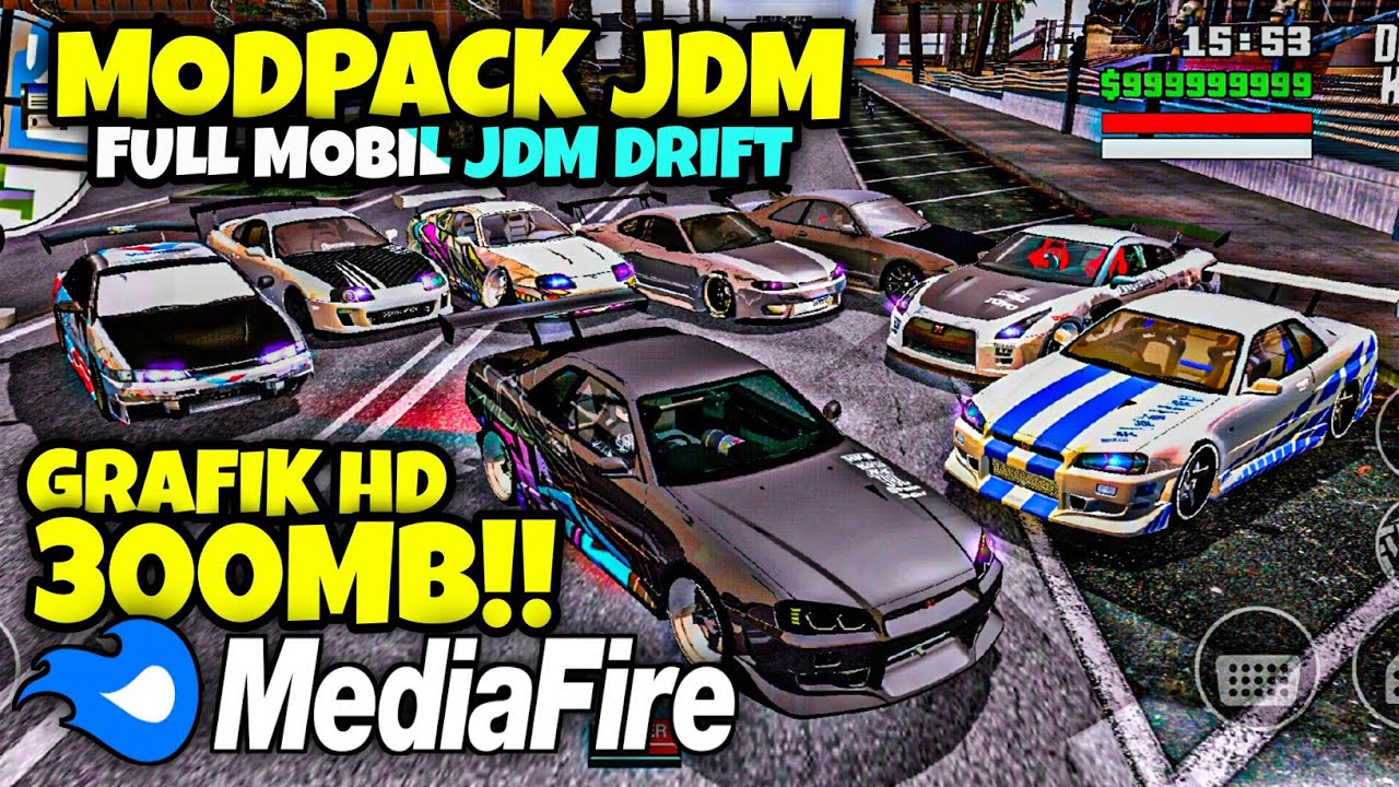 KEREN!! GTA SA MODPACK MOBIL JDM DRIFT GRAPHICS HD RINGAN CUMA 300MB - YouTube