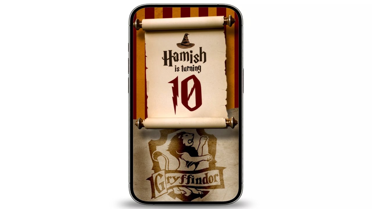 🧙🏽 Hogwarts Sorting Hat video invitation for your next Harry Potter ...