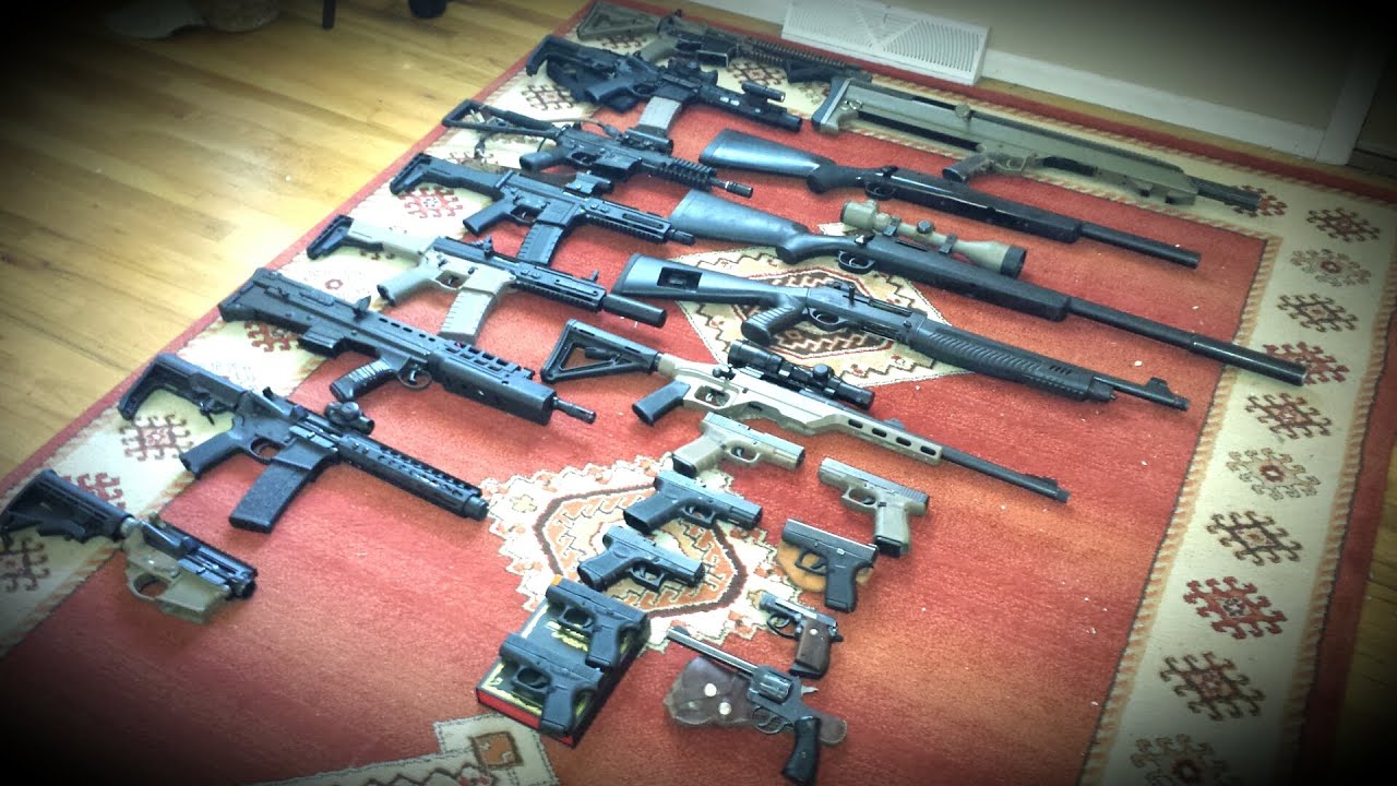 HUGE Airsoft AND REAL Firearm Collection! March! 2016!!! - YouTube