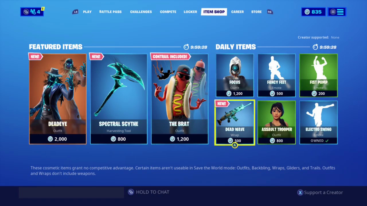 *NEW* DEAD WAVE SKIN WRAP -FORTNITE CHAPTER 2 - 10TH NOVEMBER 2019 ...