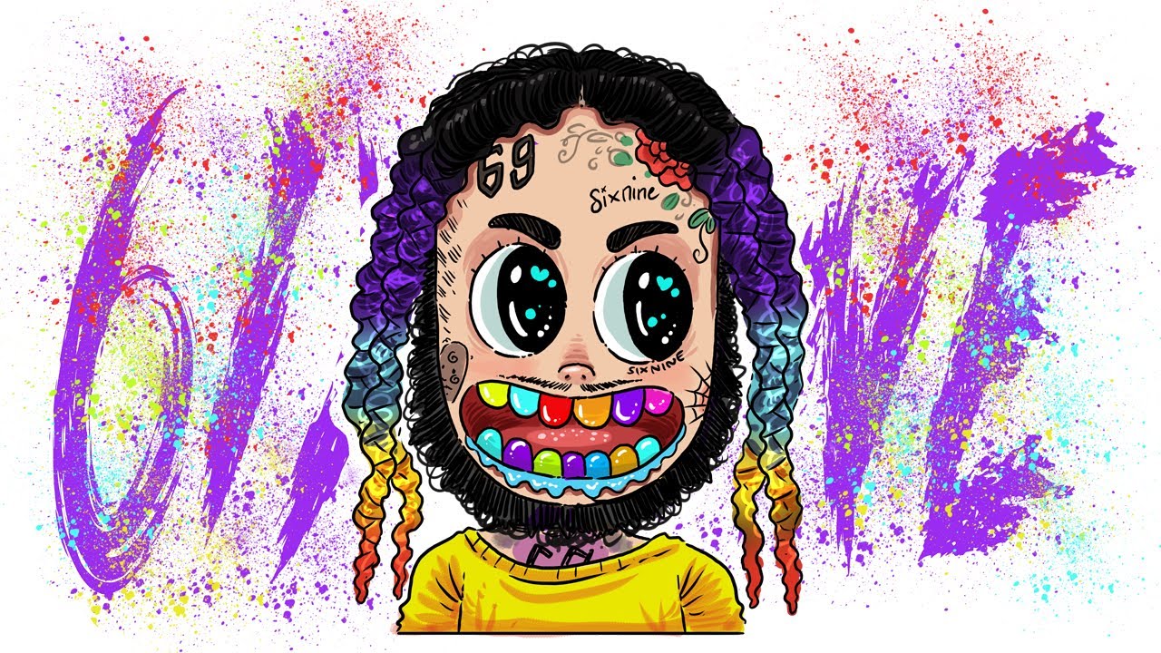 How I draw 6ix9ine | Zaza - YouTube