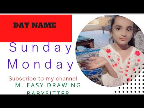days name with sapling Saturday Sunday ( m. easy drawing babysitter ...