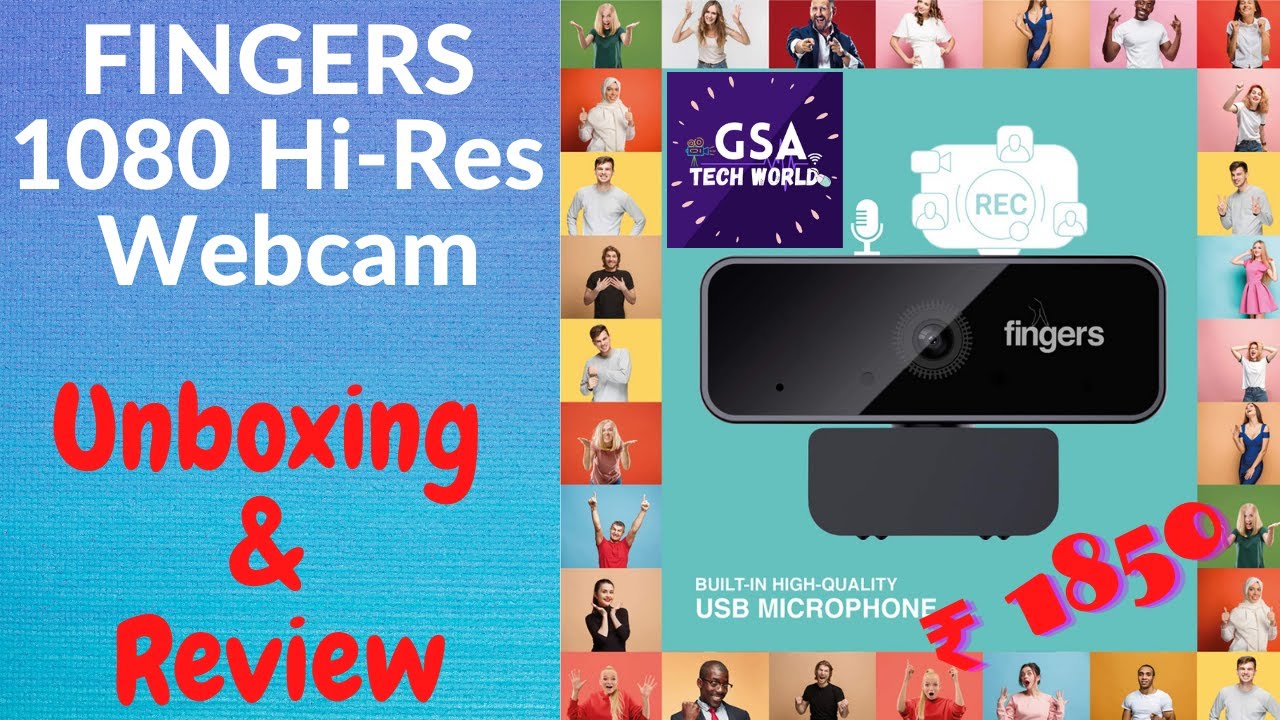 FINGERS 1080 Hi Res Webcam with 1080p Unboxing & Review - YouTube