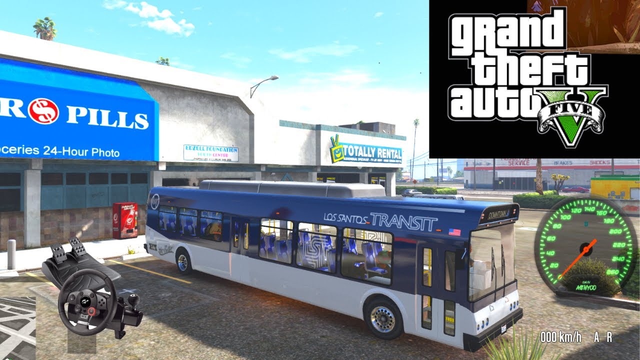 GTA 5 BUS MODS- BUS DRIVER [Logitech Driving Force GT] - YouTube