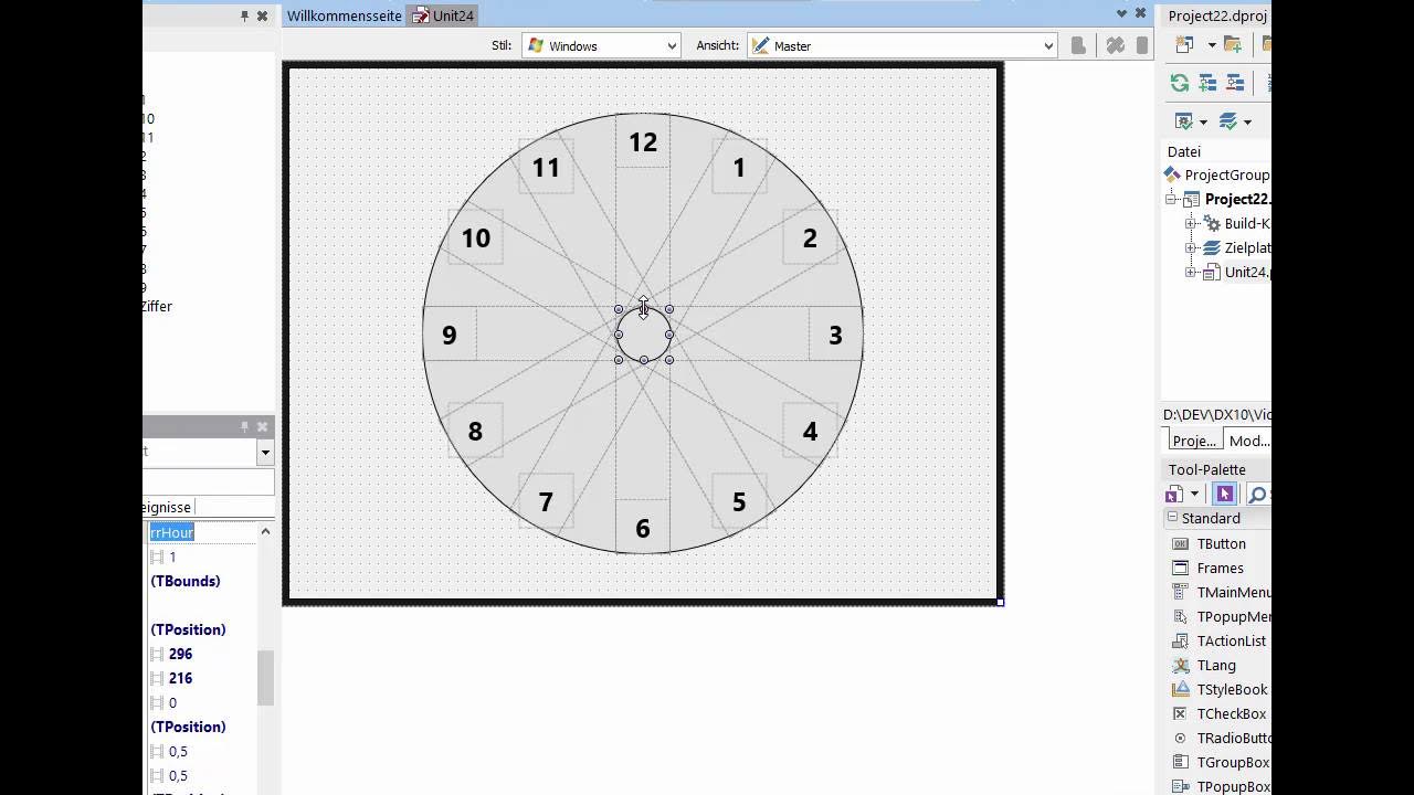 Building an Analog Clock program with only 3 lines of code with FireMonkey - YouTube