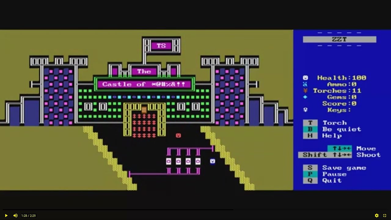 THE CAVES OF ZZT THE ORIGINAL ZZT DOS IBM PC COMPATIBLES MICROSOFT FOR ...