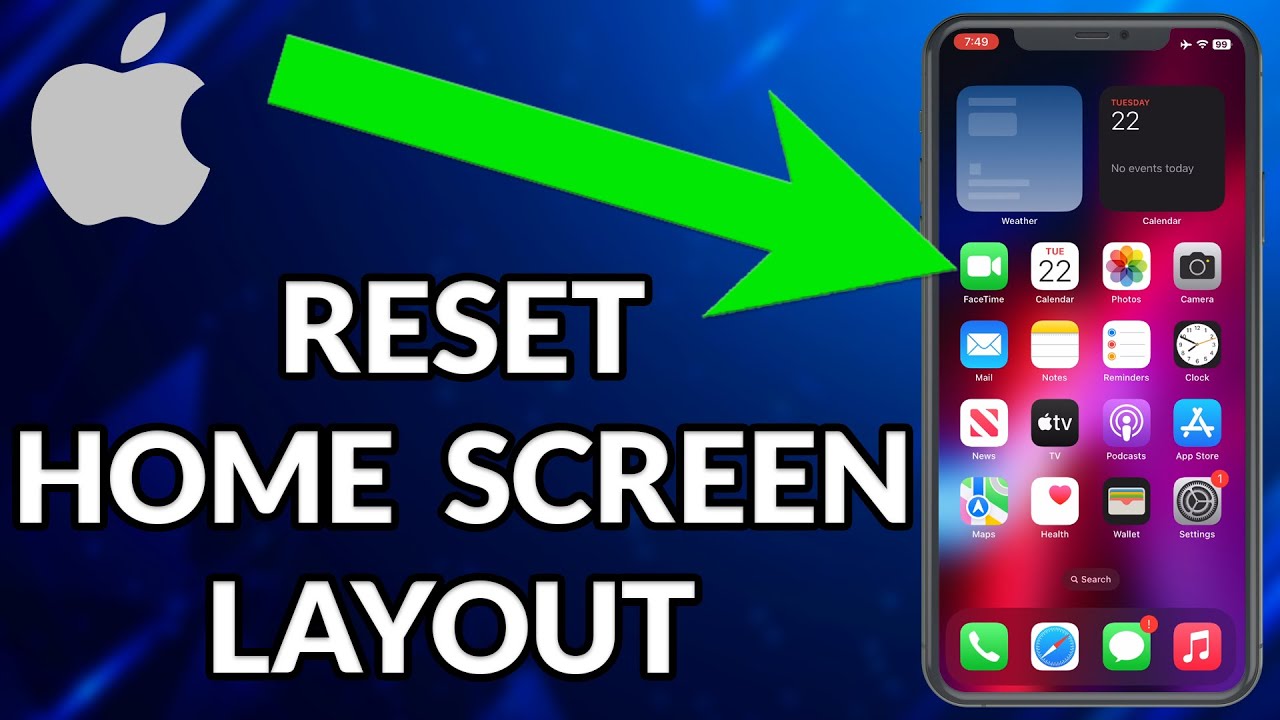 How To Reset Home Screen Layout On iPhone - YouTube