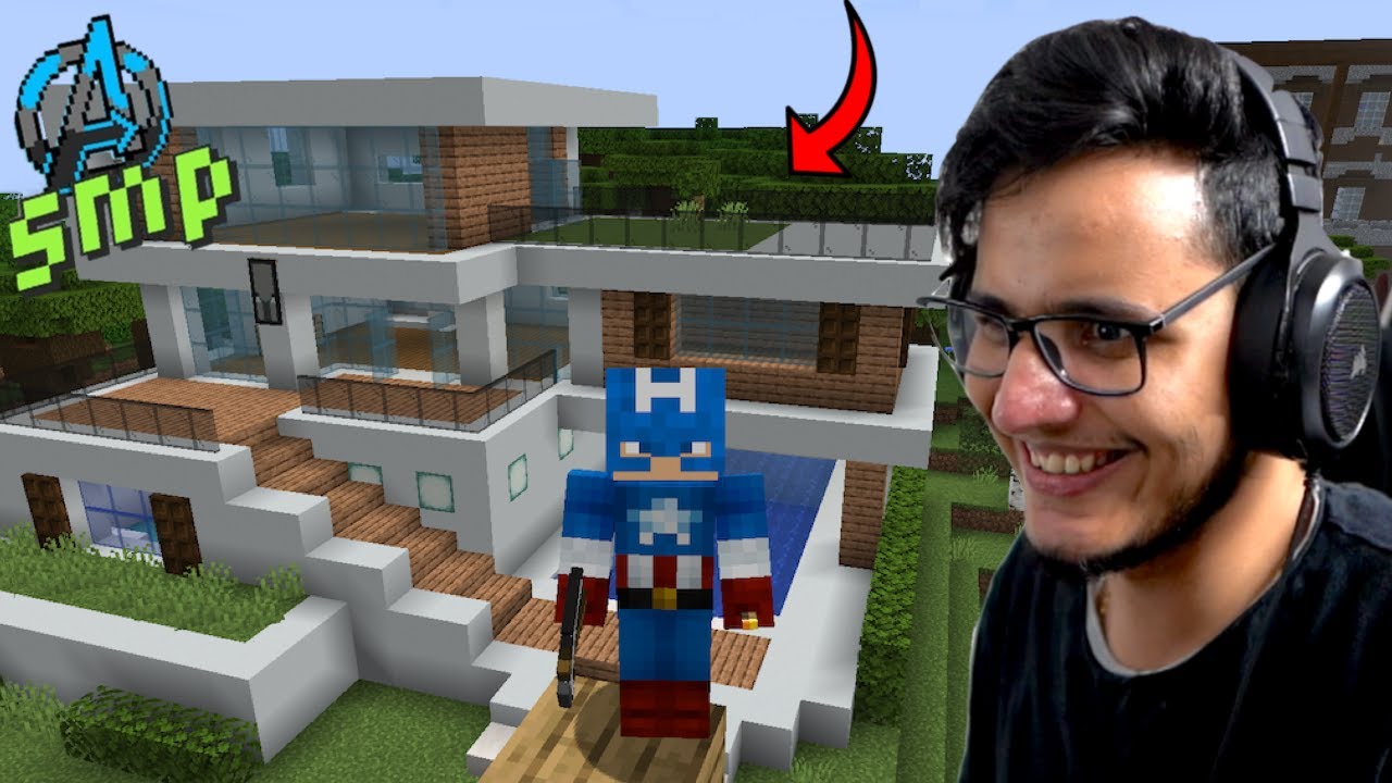 I Built The Best Modern House in Minecraft [Avengers SMP] - YouTube