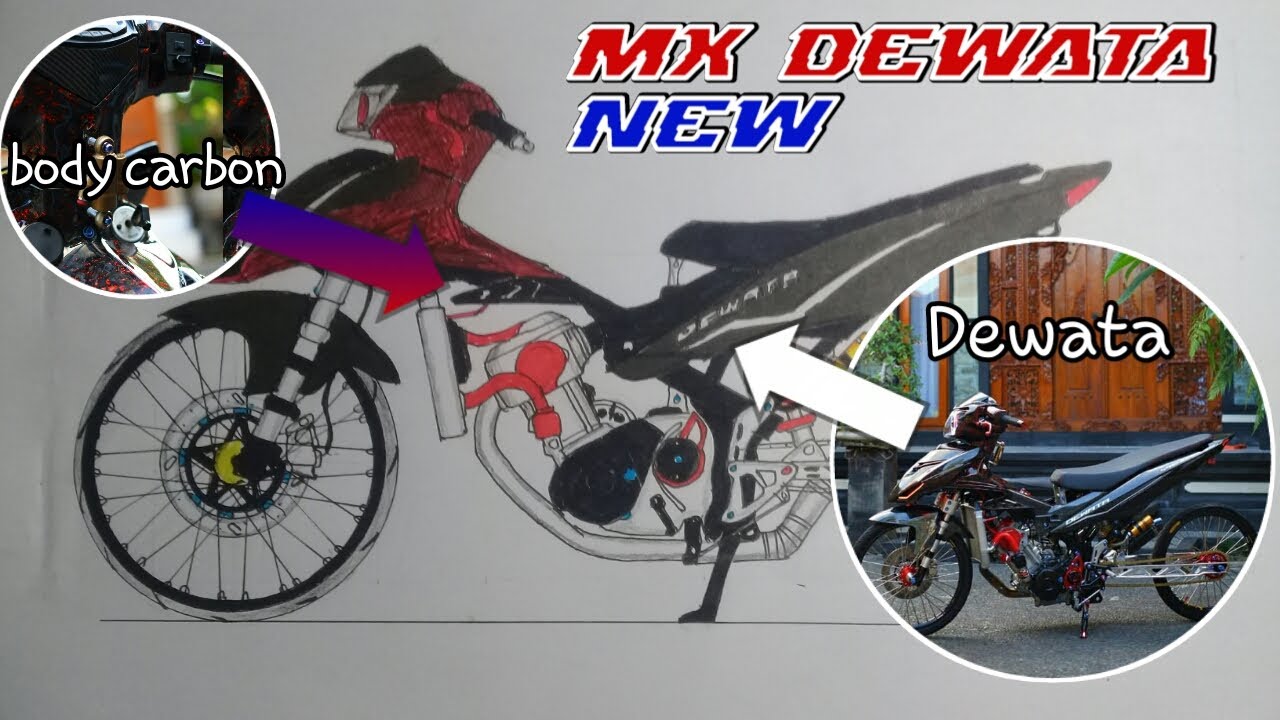 Cara menggambar mx dewata bimanata new body carbon - YouTube