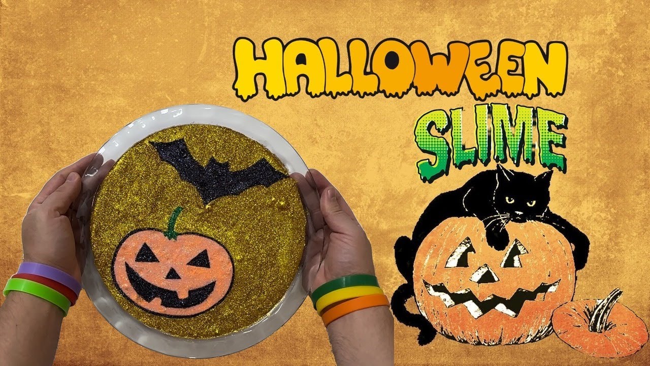Autumn Crafts! How To Make Slime Halloween Pumpkin!Satisfying Slime ...