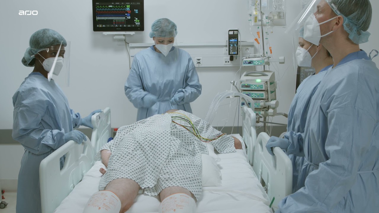 Turning a patient to and from the prone position Ceiling lift ...